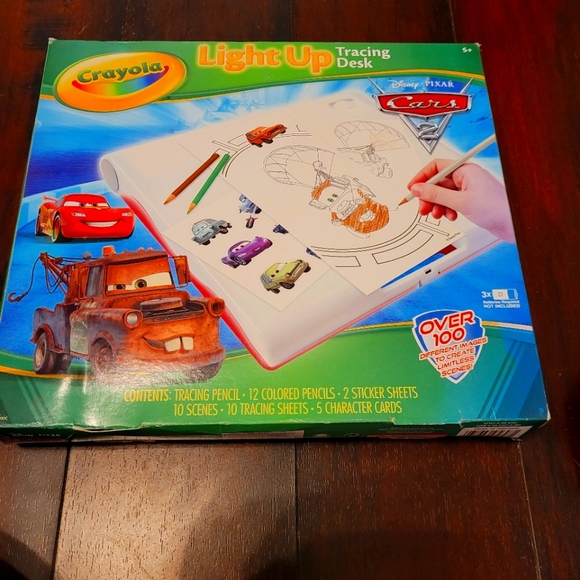 Crayola | Toys | Crayola Disney Pixar Cars 2 Light Up Tracing Desk Kit Over 0 Images Nib | Poshmark